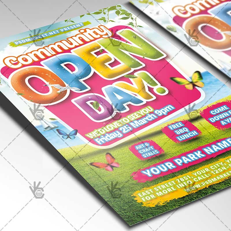 Download Community Open Day Flyer - PSD Template | PSDmarket