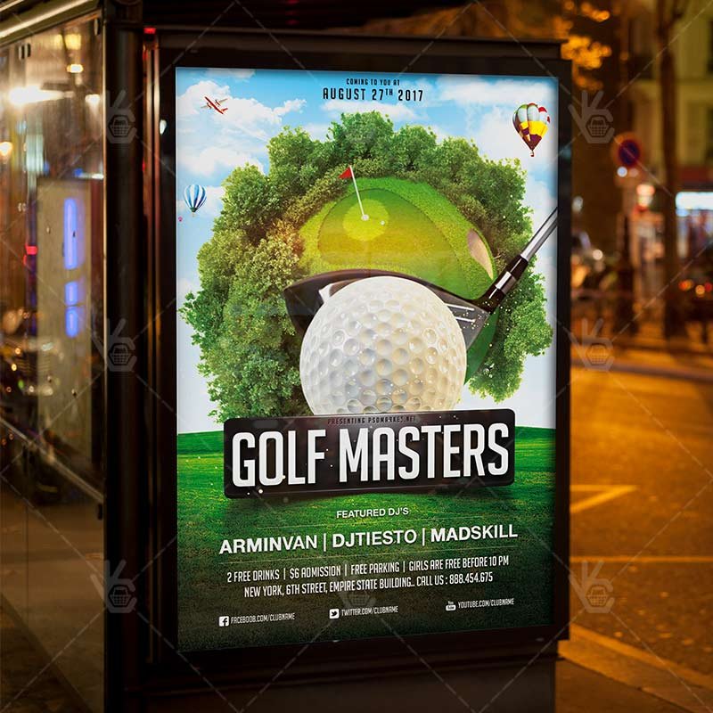Golf Masters - Premium Flyer PSD Template | PSDmarket