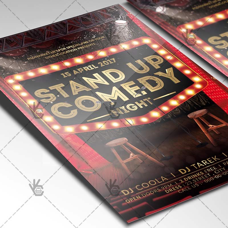 Stand Up Comedy Night - Premium Flyer PSD Template | PSDmarket