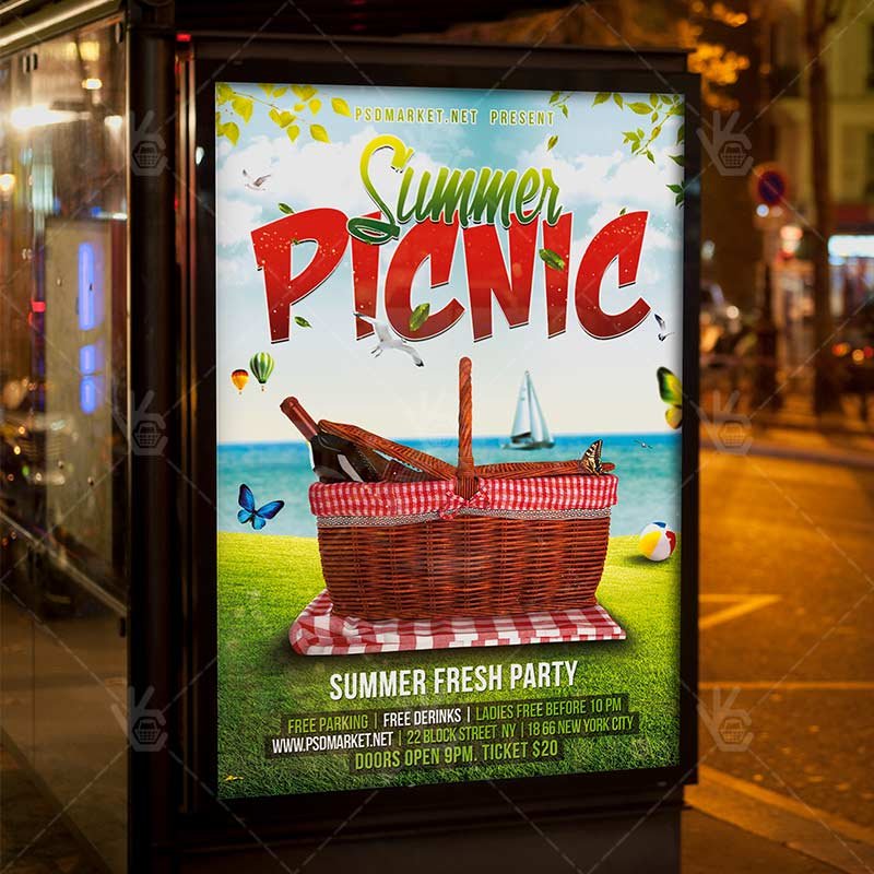Summer Picnic - Premium Flyer PSD Template | PSDmarket