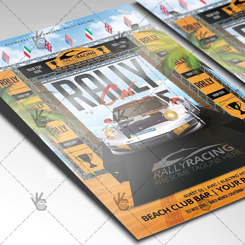 Car Rally - Premium Flyer PSD Template | PSDmarket