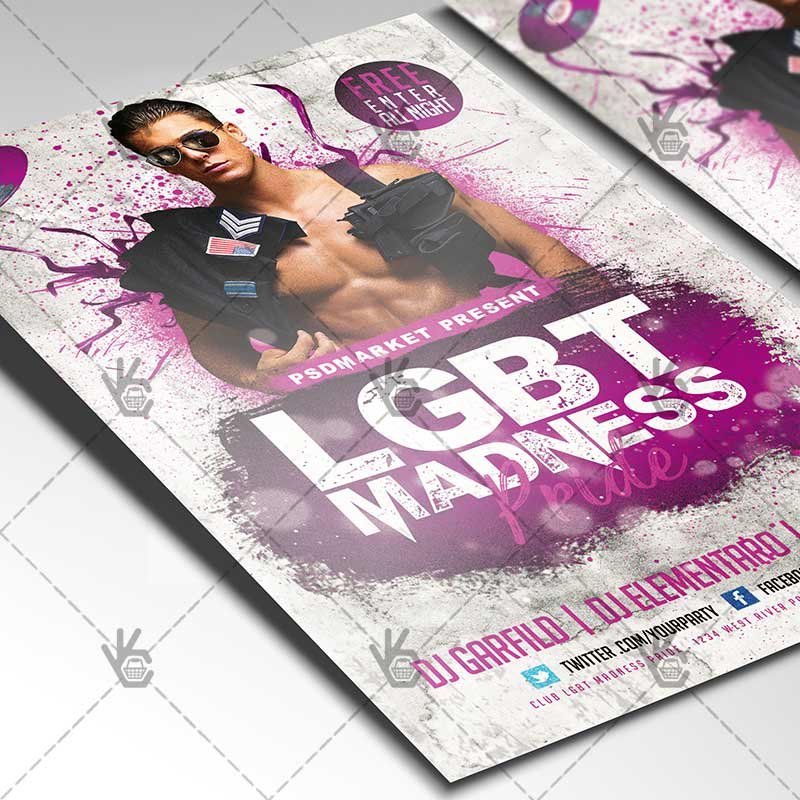 LGBT Pride Madness - Premium Flyer PSD Template | PSDmarket