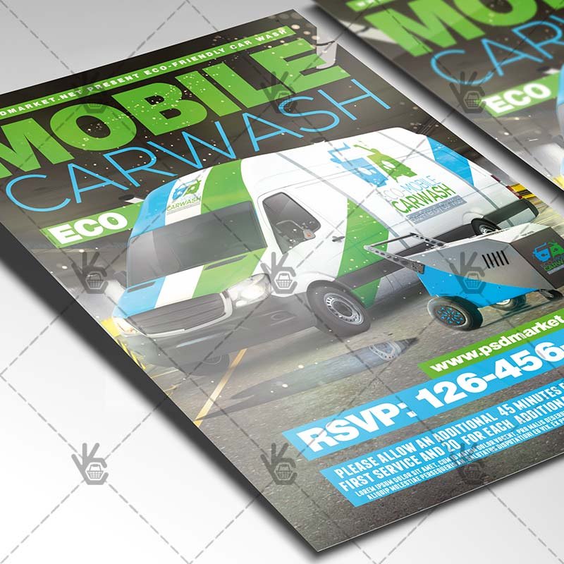 Mobile Car Wash - Premium Flyer PSD Template | PSDmarket