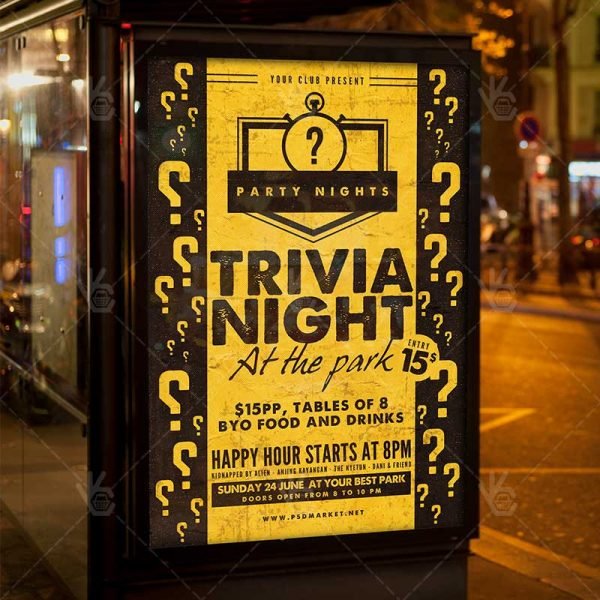 Trivia Night - Premium Flyer PSD Template | PSDmarket