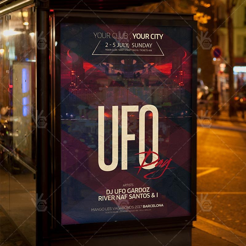UFO Day - Premium Flyer PSD Template | PSDmarket