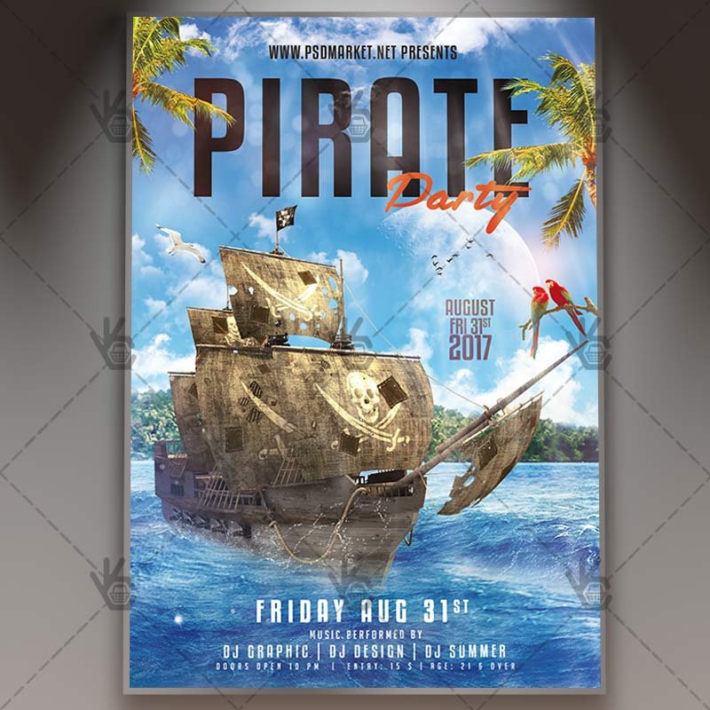 Pirate Night - Premium Flyer PSD Template | PSDmarket