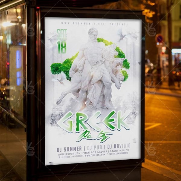 Greek Party - Premium Flyer PSD Template | PSDmarket