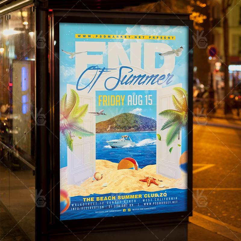 End of Summer - Seasonal Flyer PSD Template | PSDmarket