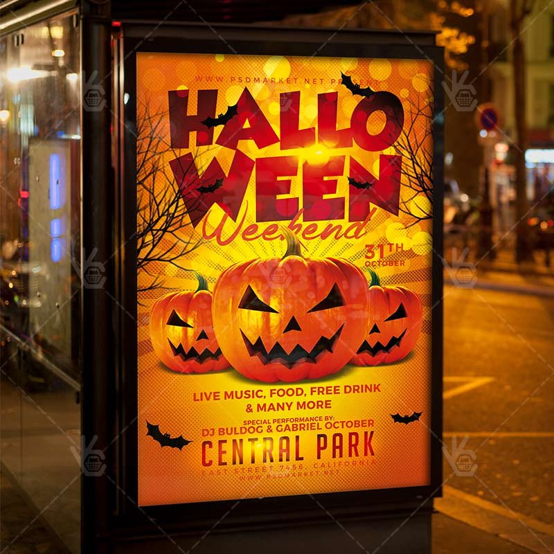 Halloween Weekend - Seasonal Flyer PSD Template | PSDmarket
