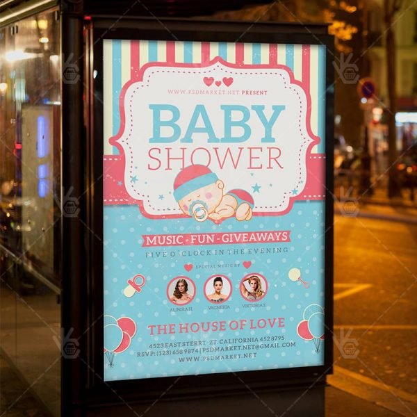 Baby Shower Invitation - Community Flyer PSD Template | PSDmarket