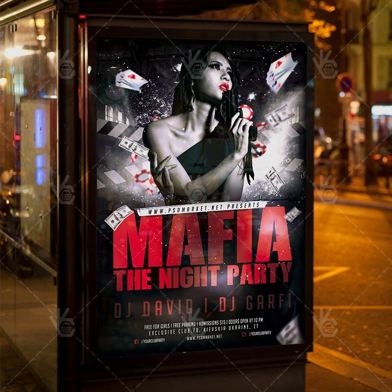 Mafia Night Party - Club Flyer PSD Template | PSDmarket