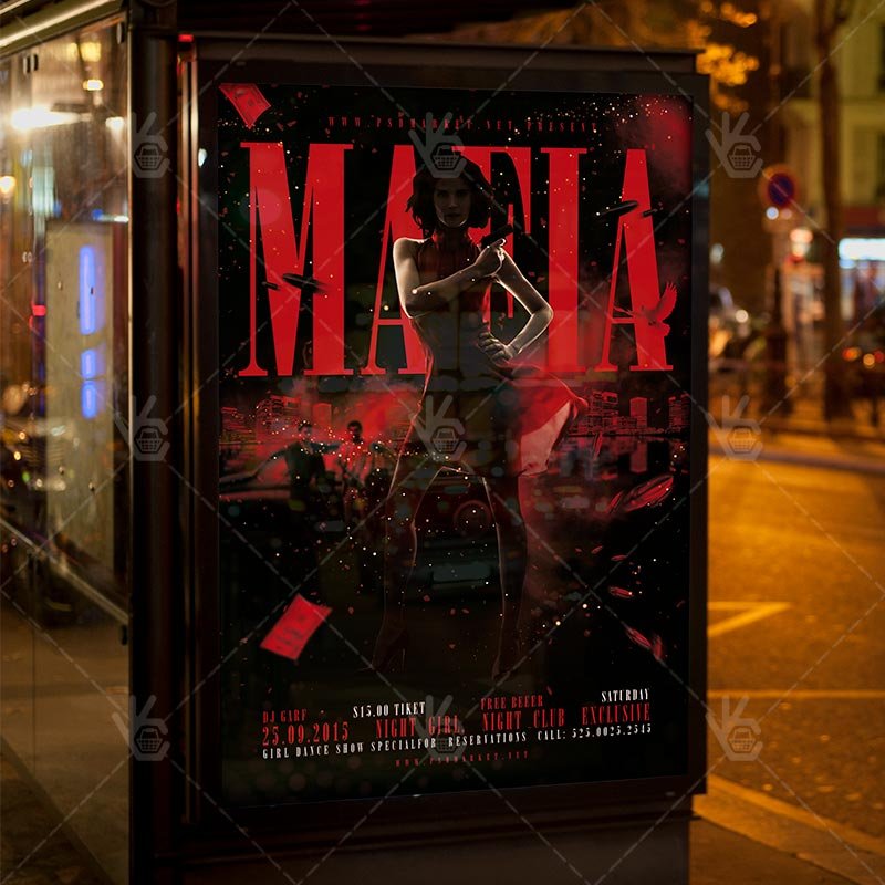 Mafia Party - Club Flyer PSD Template | PSDmarket