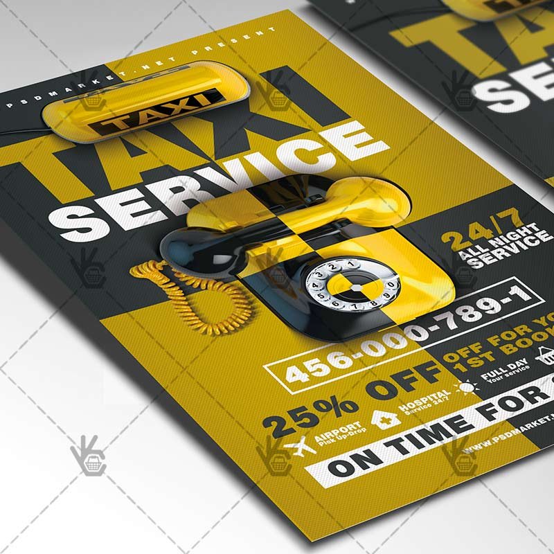 Taxi Service - Business Flyer PSD Template | PSDmarket