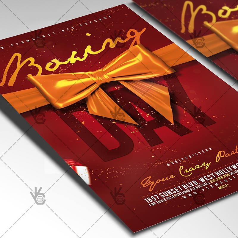 Boxing Day - Christmas Flyer PSD Template | PSDmarket