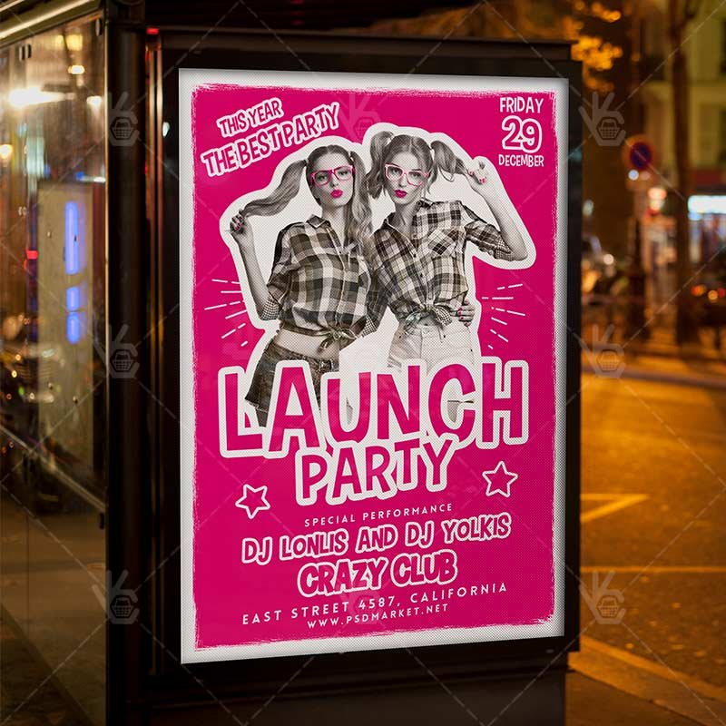 Launch Party - Club Flyer PSD Template | PSDmarket
