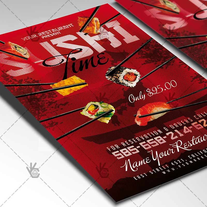 Sushi Restaurant - Business Flyer PSD Template | PSDmarket
