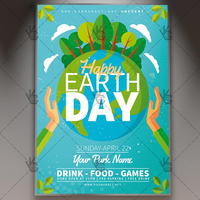 Happy Earth Day Spring Flyer PSD Template PSDmarket