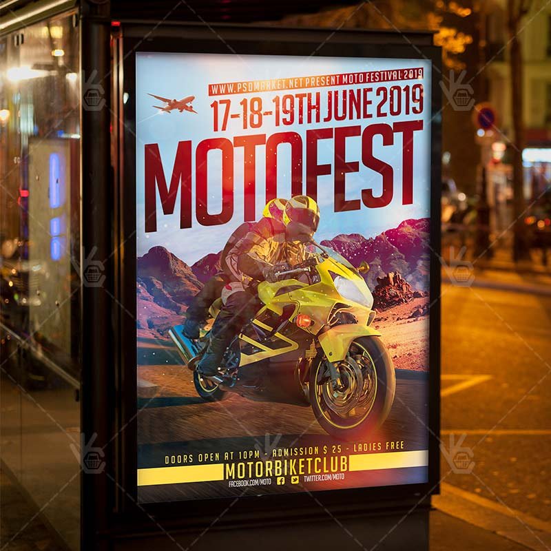 Moto Fest - Sport Flyer PSD Template | PSDmarket