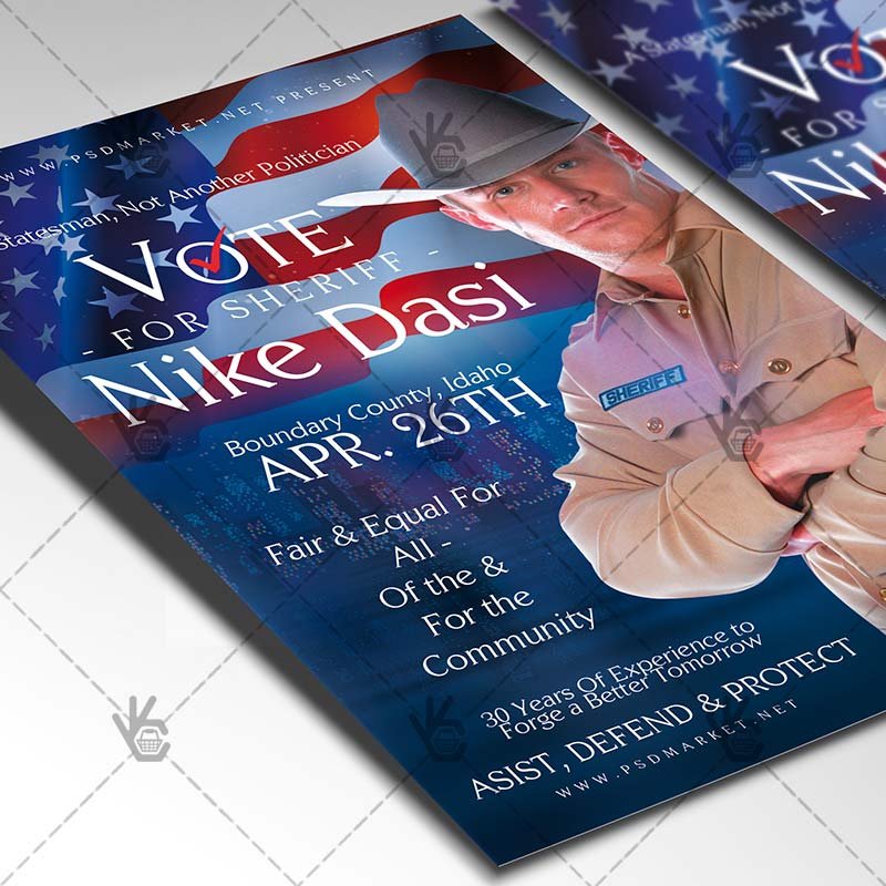 Sheriff Vote - Political Flyer PSD Template | PSDmarket