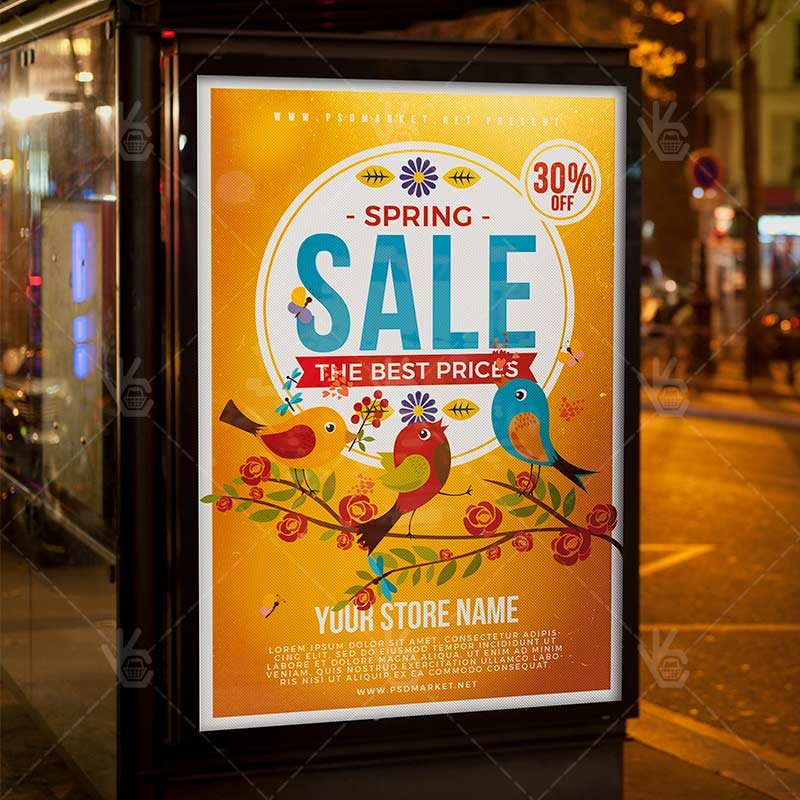 Spring Sale Event - Seasonal Flyer PSD Template | PSDmarket