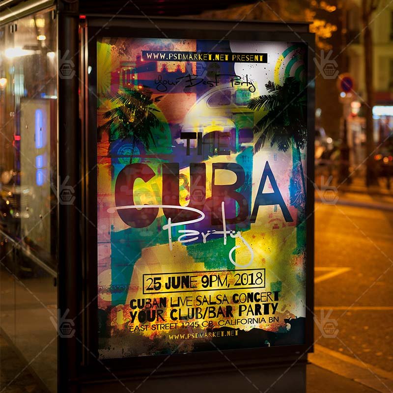 Cuba Party Flyer - Club Flyer PSD Template | PSDmarket