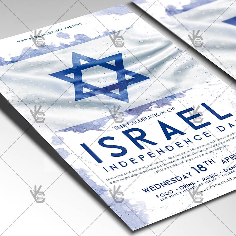 Israel Independence Day Flyer - PSD Template | PSDmarket