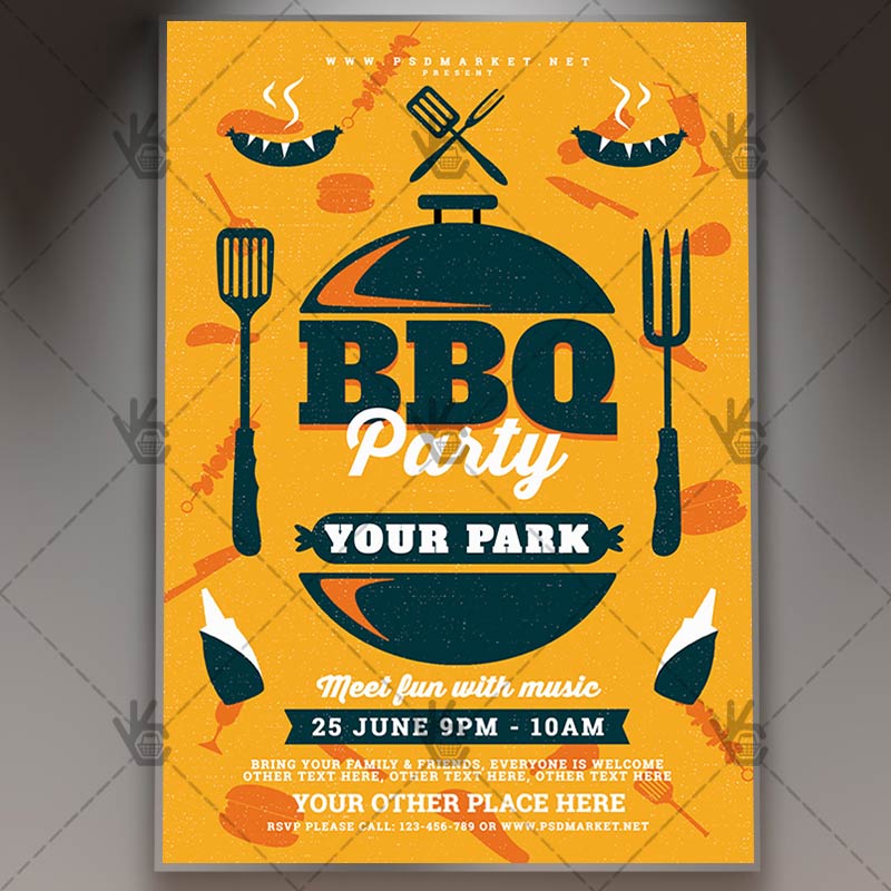 Download BBQ Party Flyer PSD Template PSDmarket