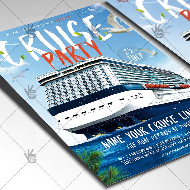 Download Cruise Flyer - PSD Template | PSDmarket