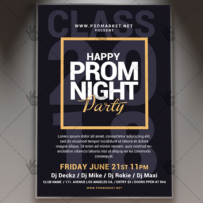 Happy Prom Night Flyer PSD Template PSDmarket
