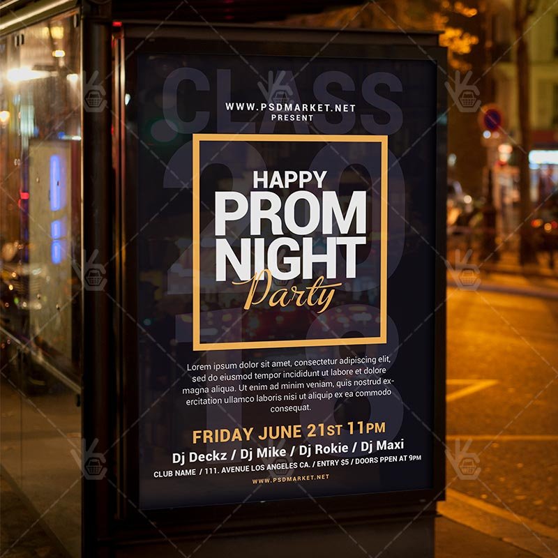 Happy Prom Night Flyer - PSD Template | PSDmarket