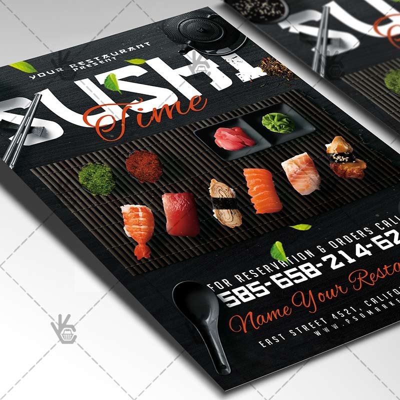 Download Sushi Flyer - PSD Template | PSDmarket
