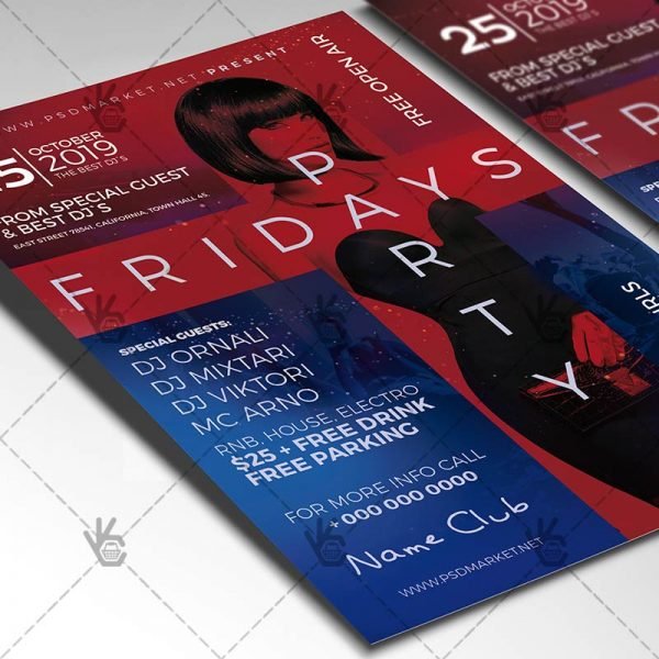 Download Fridays Party Flyer - PSD Template | PSDmarketAfrican Flyer