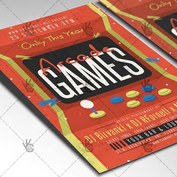 Download Arcade Games Flyer - PSD Template | PSDmarketAfrican Flyer