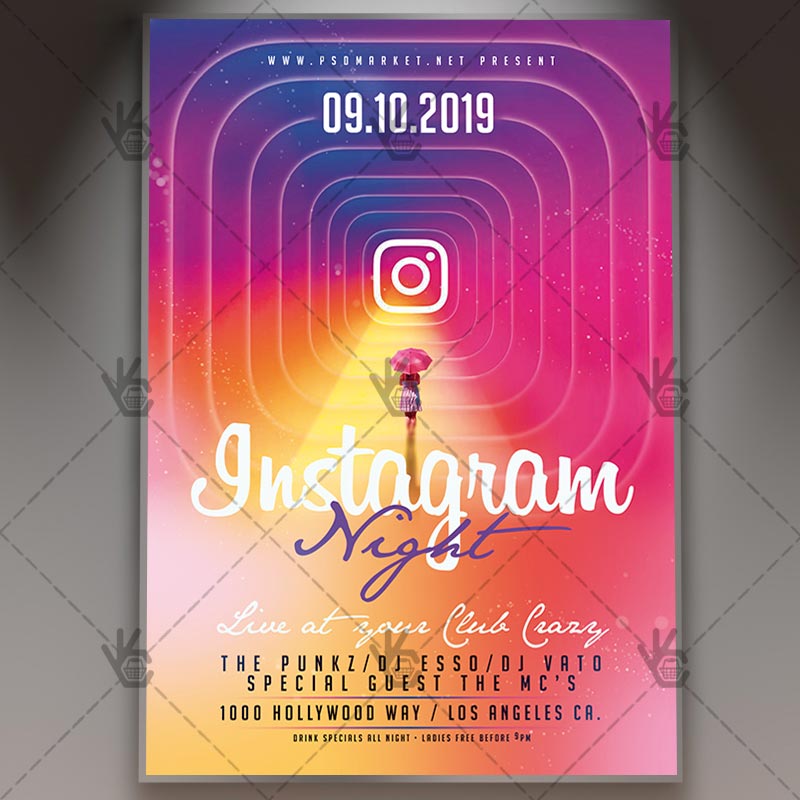 Download Instagram Night Flyer PSD Template PSDmarket