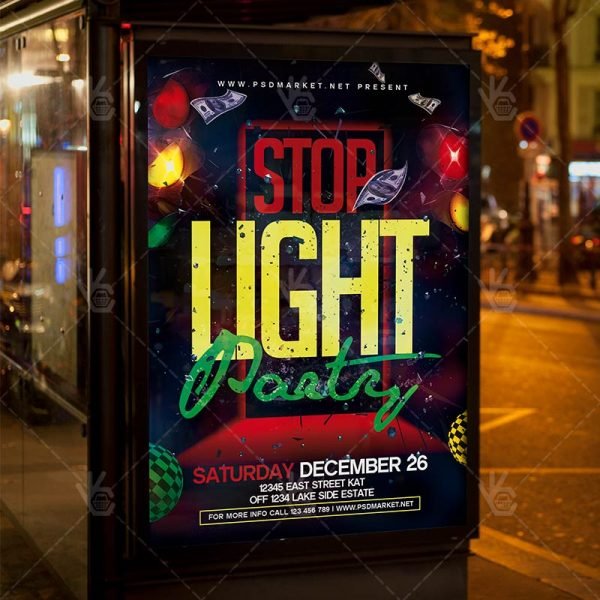 Download Stop Light Party Flyer - PSD Template | PSDmarket