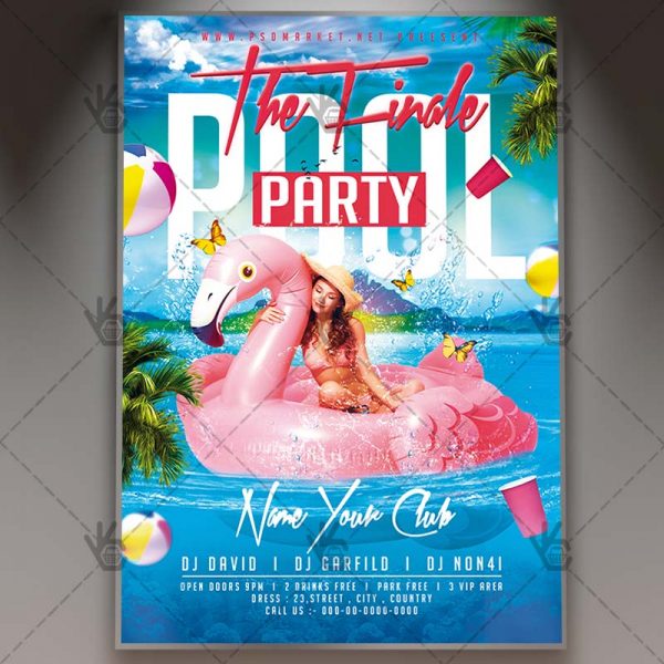 Download Summer Pool Party Flyer PSD Template PSDmarket