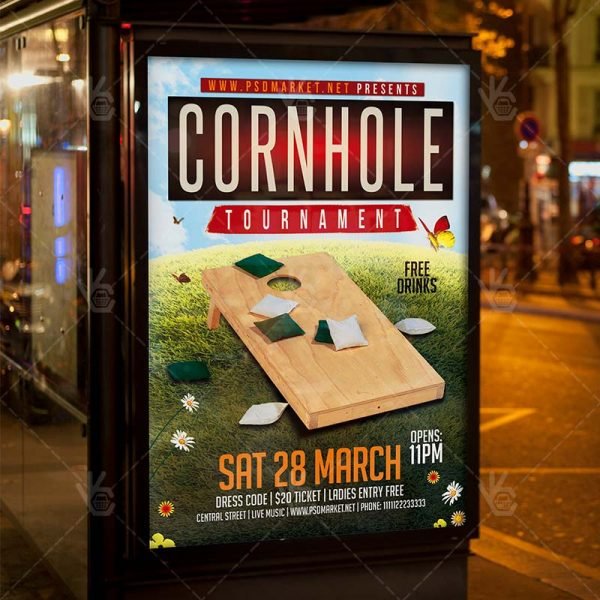 Download Cornhole Event Flyer - PSD Template | PSDmarket