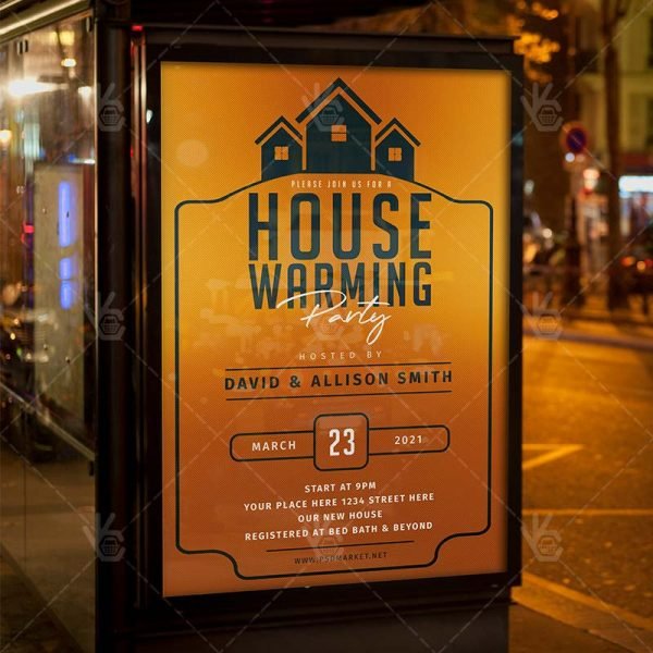 Download House Warming Invitation Flyer - PSD Template | PSDmarket