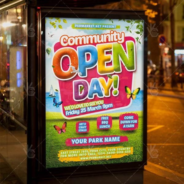 Download Community Open Day Flyer - PSD Template | PSDmarket