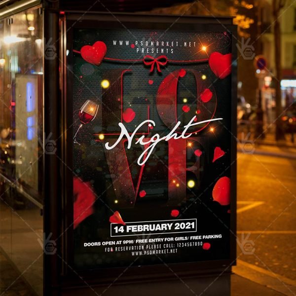 Download Love Flyer - PSD Template | PSDmarket