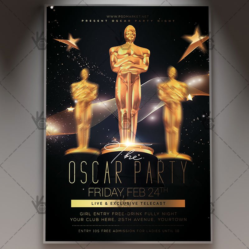 Download Oscar Event Flyer - PSD Template | PSDmarket