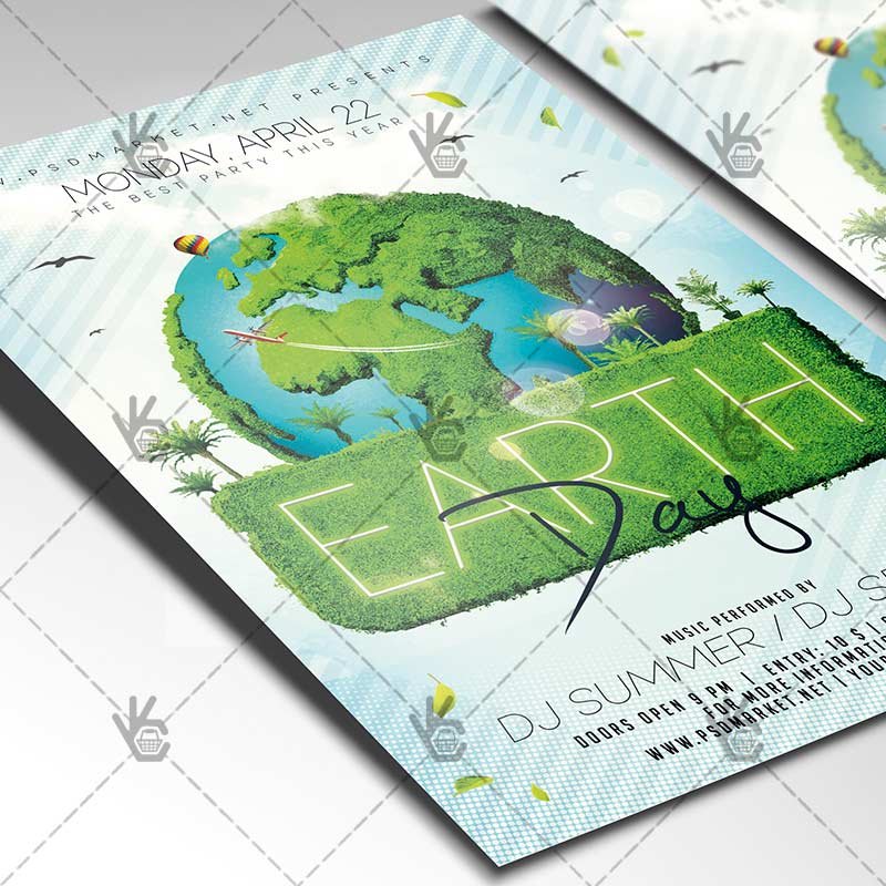 Download Earth Day Event Flyer - PSD Template | PSDmarket