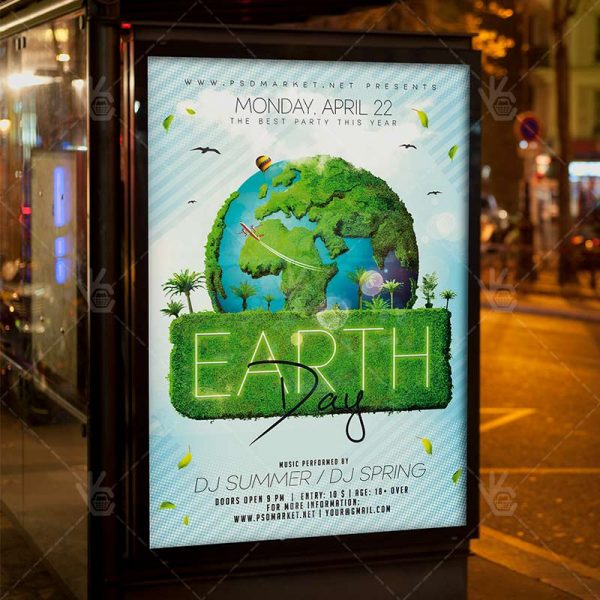 Download Earth Day Event Flyer - PSD Template | PSDmarket