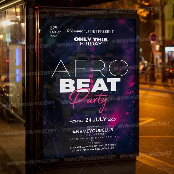 Download Afro Beat Flyer - PSD Template | PSDmarket