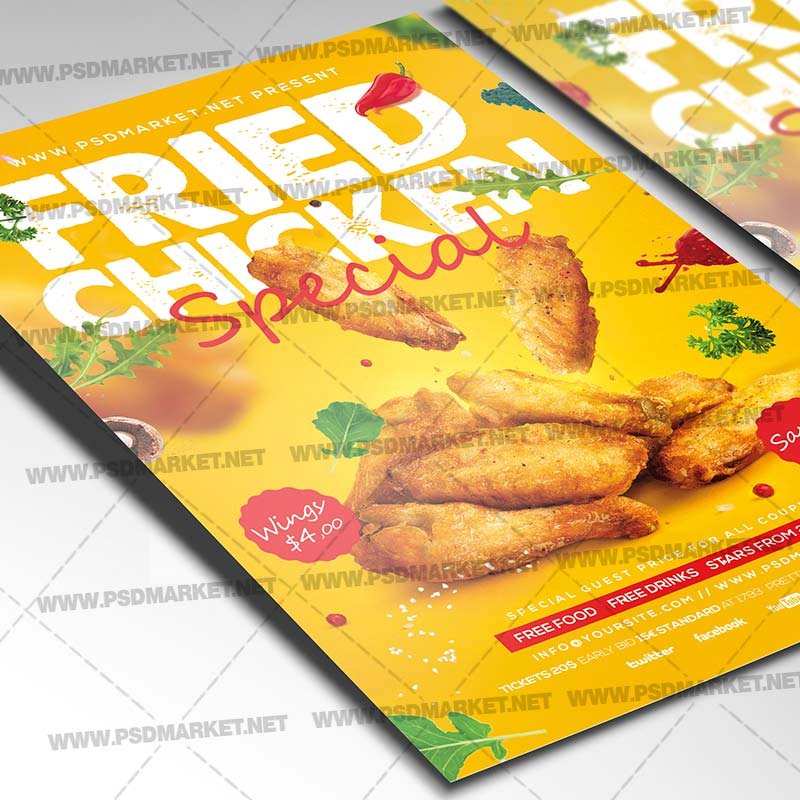 Download Fried Chicken Flyer - PSD Template | PSDmarket