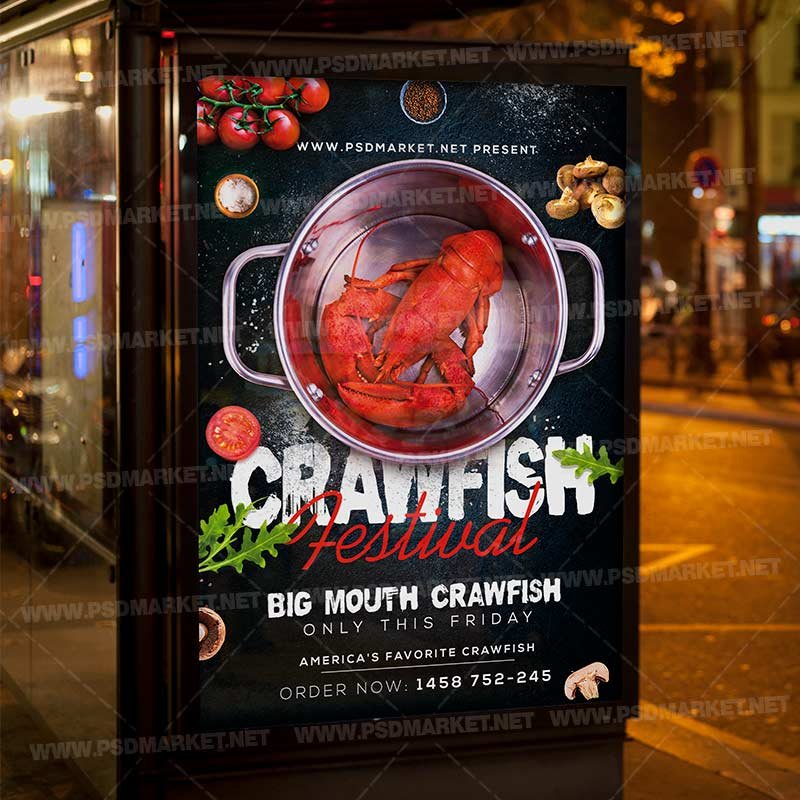 Download Crawfish Boil Fest Flyer - PSD Template | PSDmarket