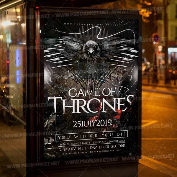 Download Game Of Thrones Flyer - PSD Template | PSDmarket