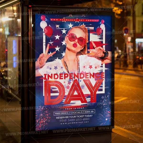 Download Independence Day Party Flyer - PSD Template | PSDmarket