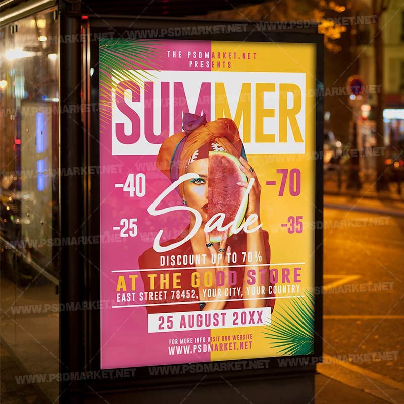 Download Summer Sale Event Flyer - PSD Template | PSDmarket