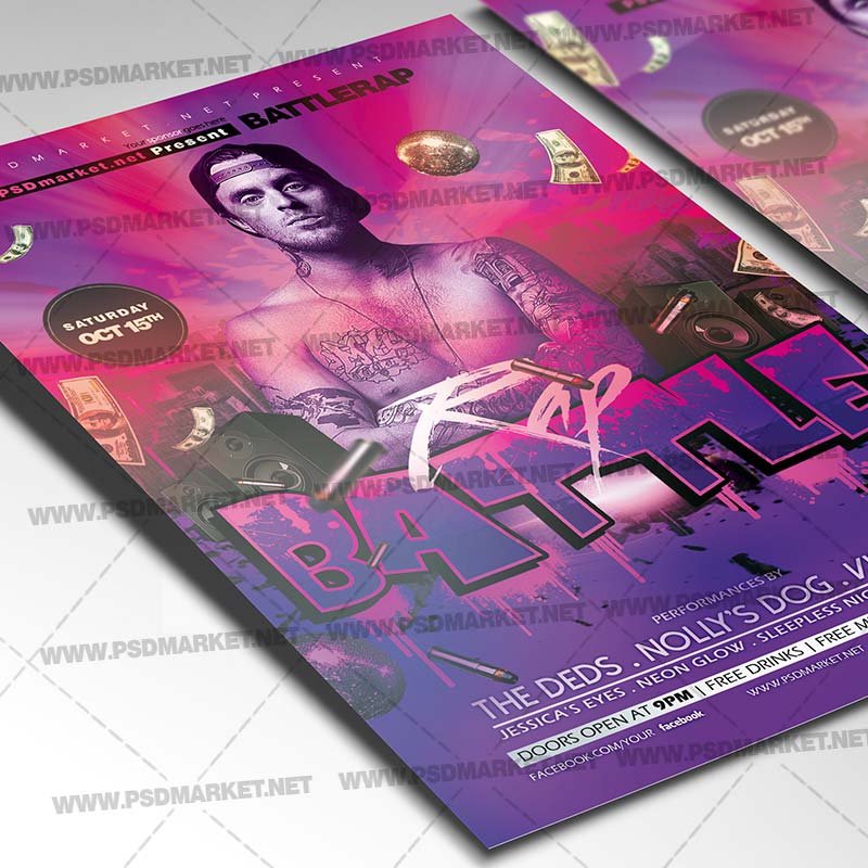Download Rap Flyer - PSD Template | PSDmarket